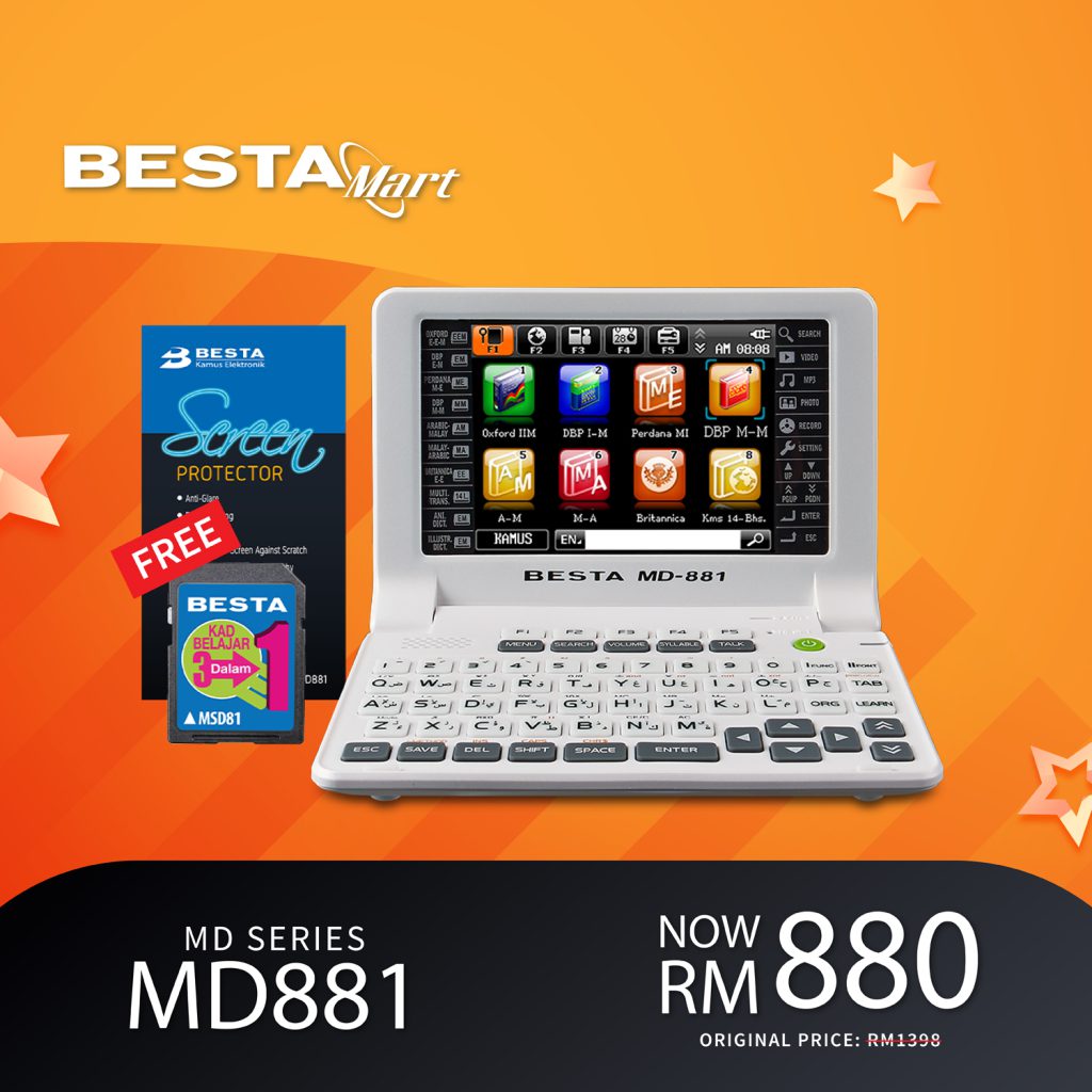 [SPECIAL PACKAGE] MD881 (FREE LEARNING CARD + SCREEN PROTECTOR) – Besta Mart